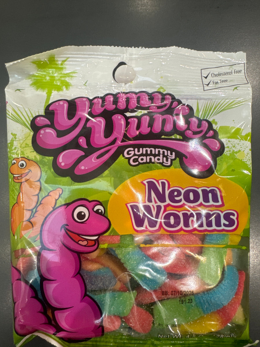 Yummy yumy Neon worms 128g – Buddys Convenience Store