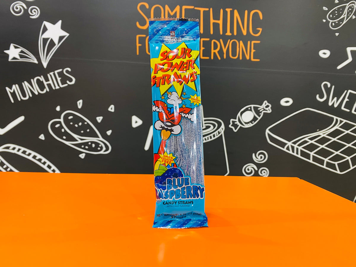 Sour Power Straws blue raspberry – Buddys Convenience Store